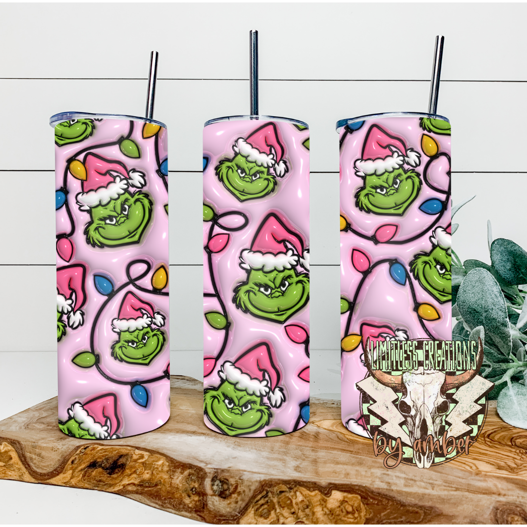 Puffy Grinch and Christmas Lights | Limitless Creations by Amber LLC